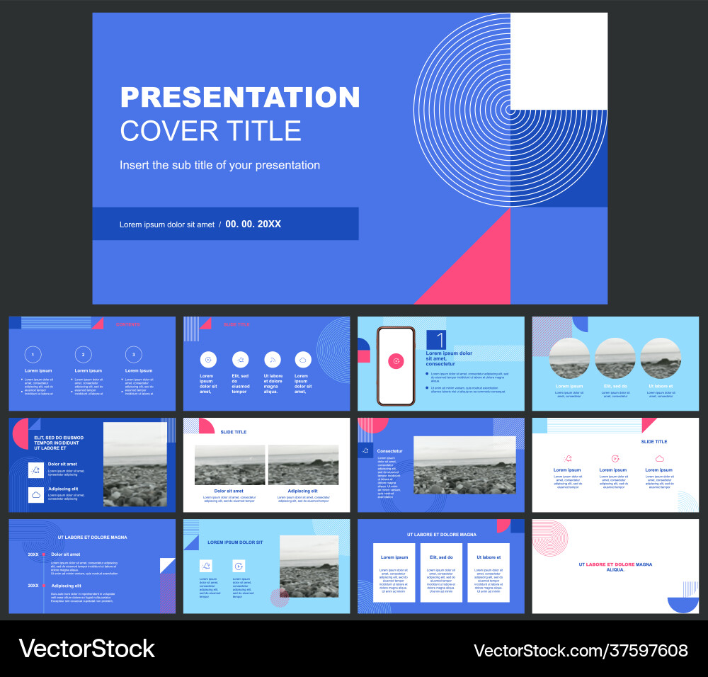Slides for presentation you can be edited Vector Image