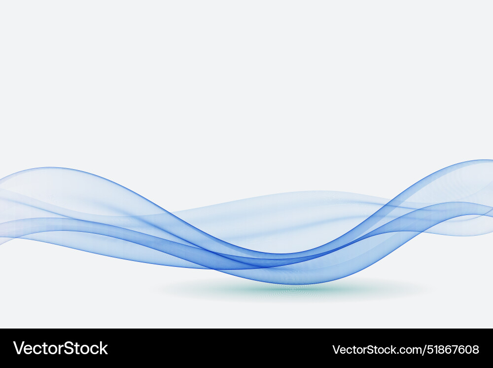 Transparent blue wavy lines abstract wave of blue Vector Image