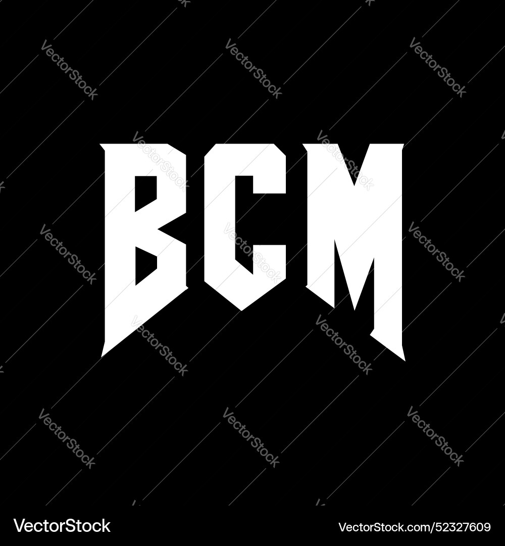 Bcm letter logo design for technology company Vector Image