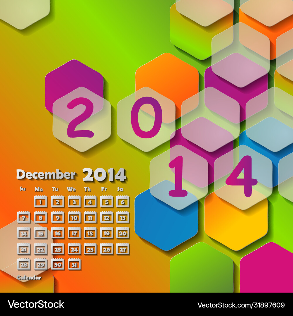 Calendar 2012 2013 2014 2015 2016 2017 Royalty Free Vector