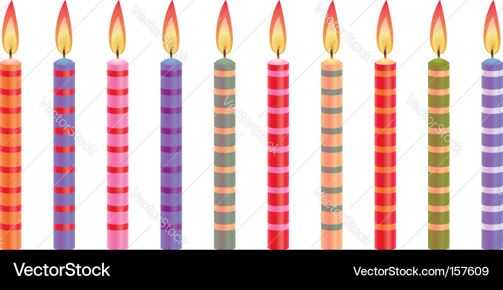 Colorful Birthday Candles Royalty Free Vector Image