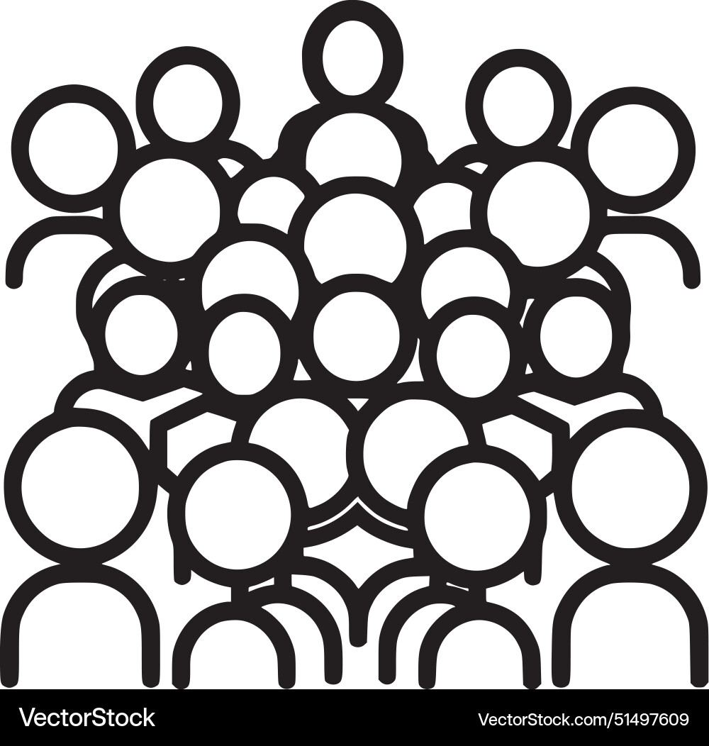 Crowd icon Royalty Free Vector Image - VectorStock