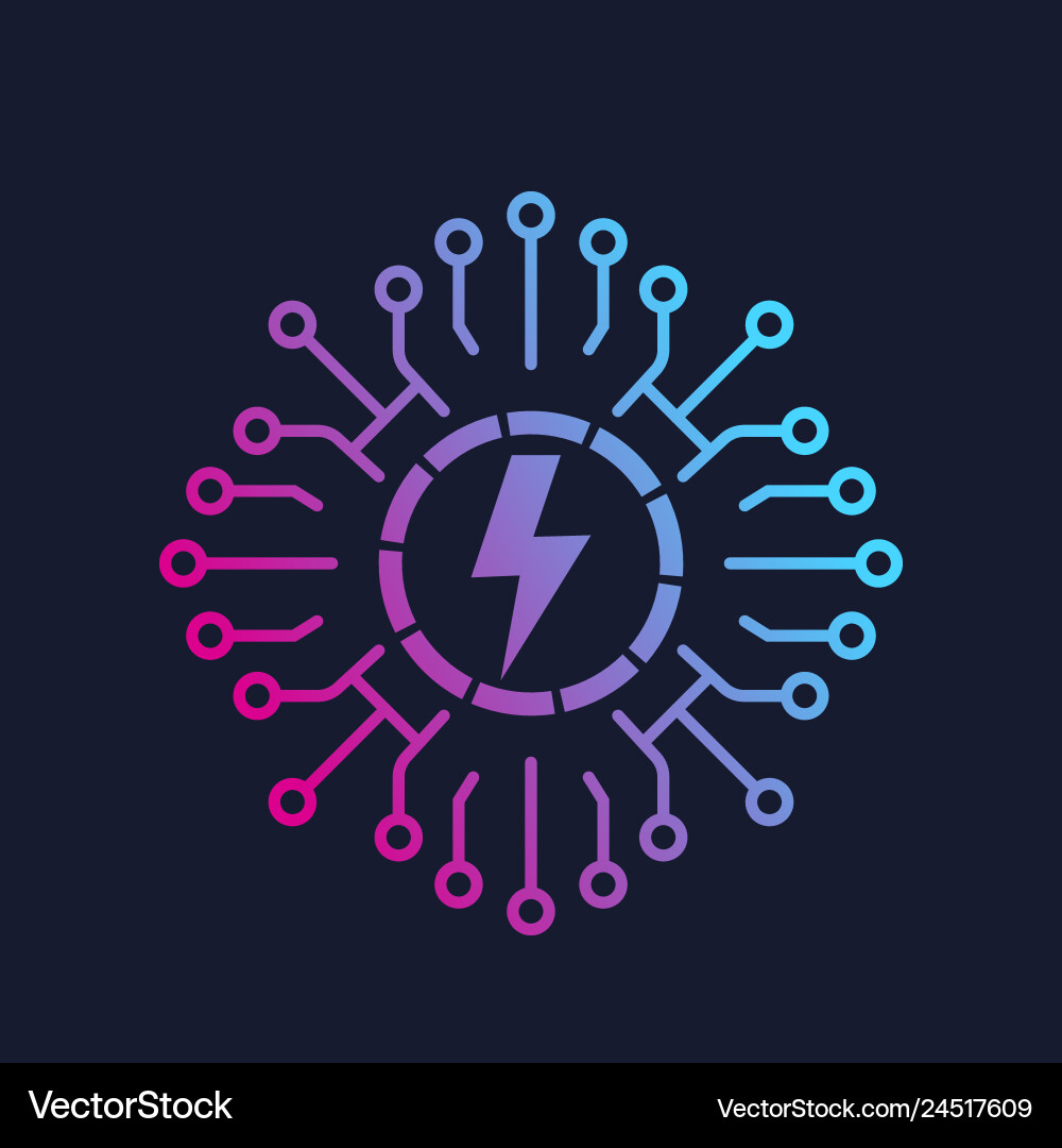 Electric Grid Network Icon Royalty Free Vector Image