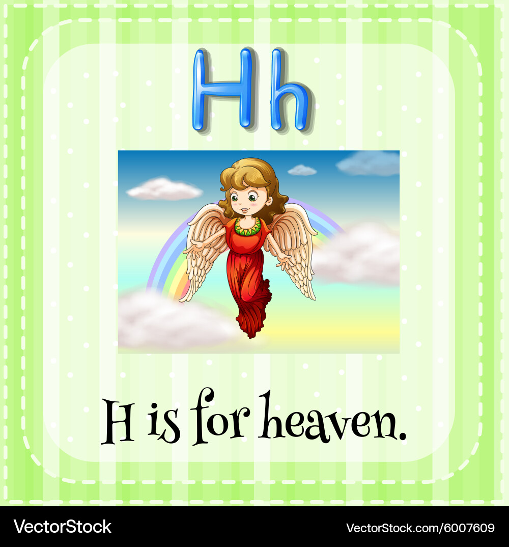 Flashcard of letter h Royalty Free Vector Image