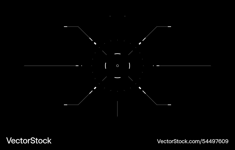 Hud target animation reveal aiming futuristic Vector Image