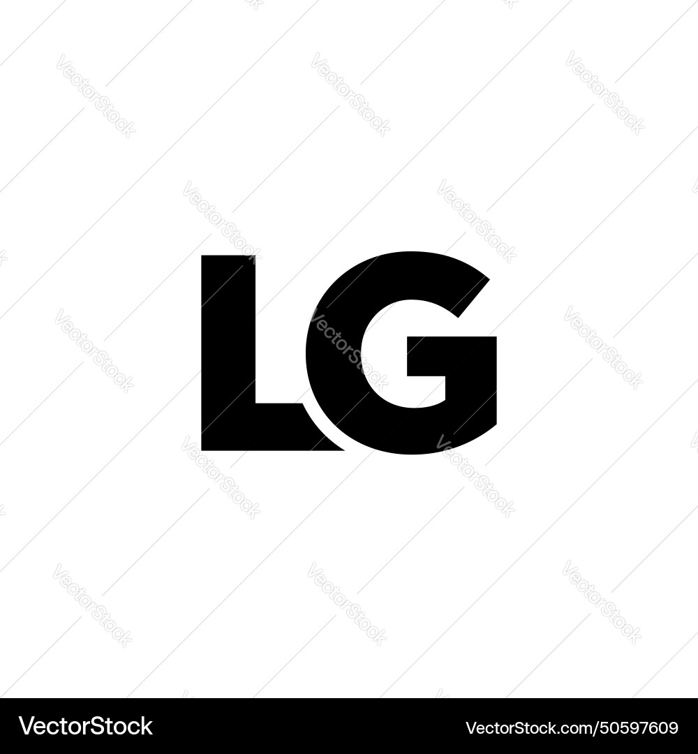Letter l and g lg logo design template minimal Vector Image