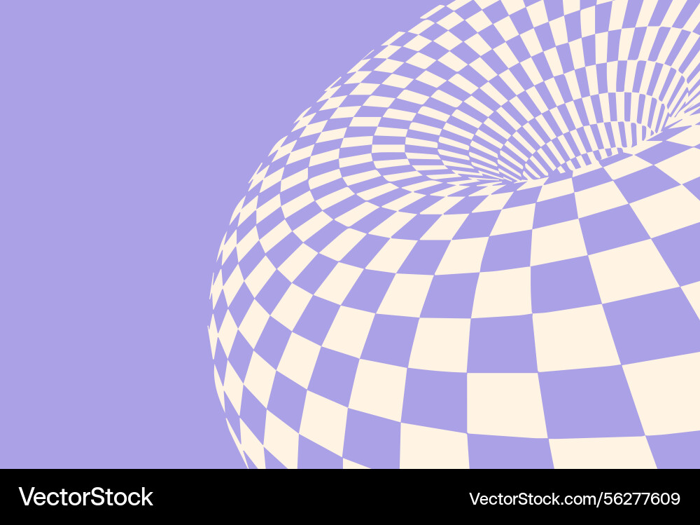 Optical illusion white checker 3d chess Royalty Free Vector