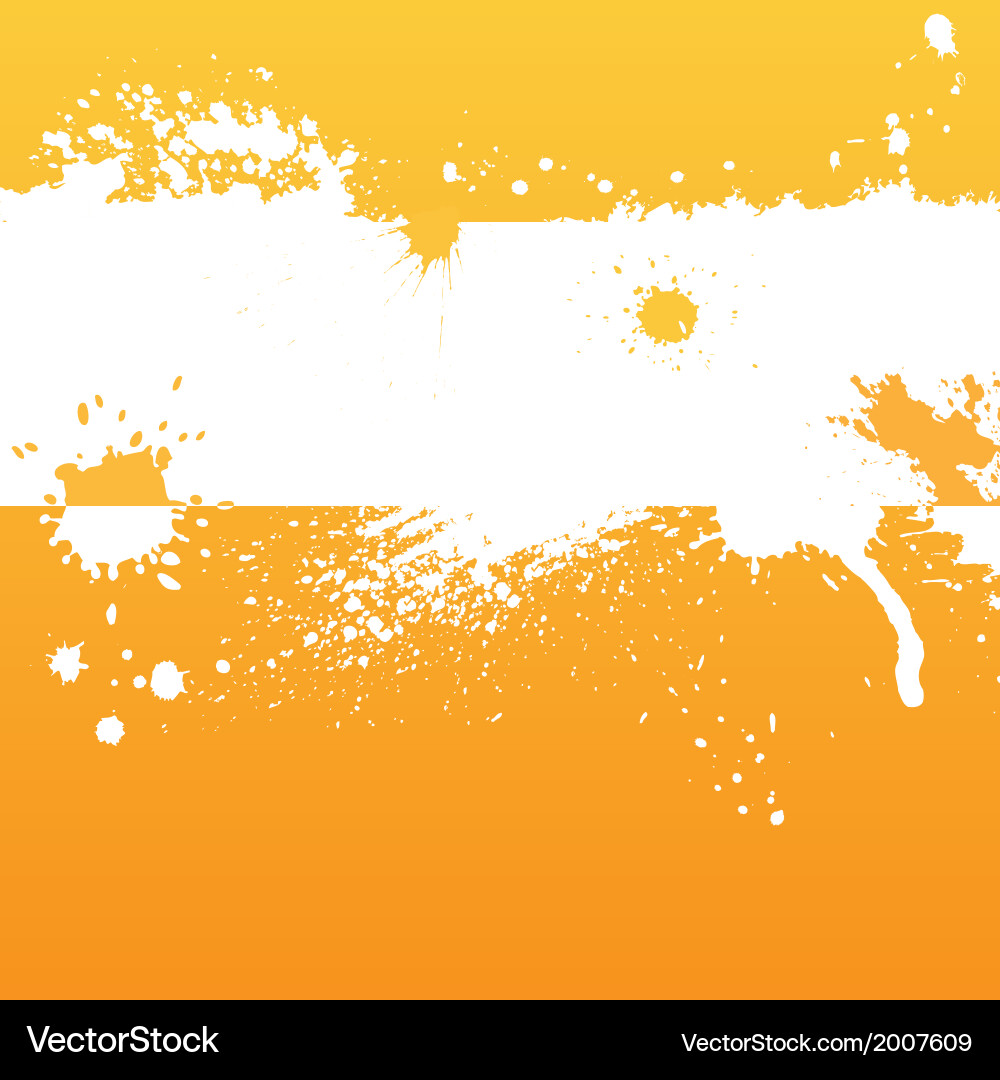 Orange Ink Splatter Background Royalty Free Vector Image