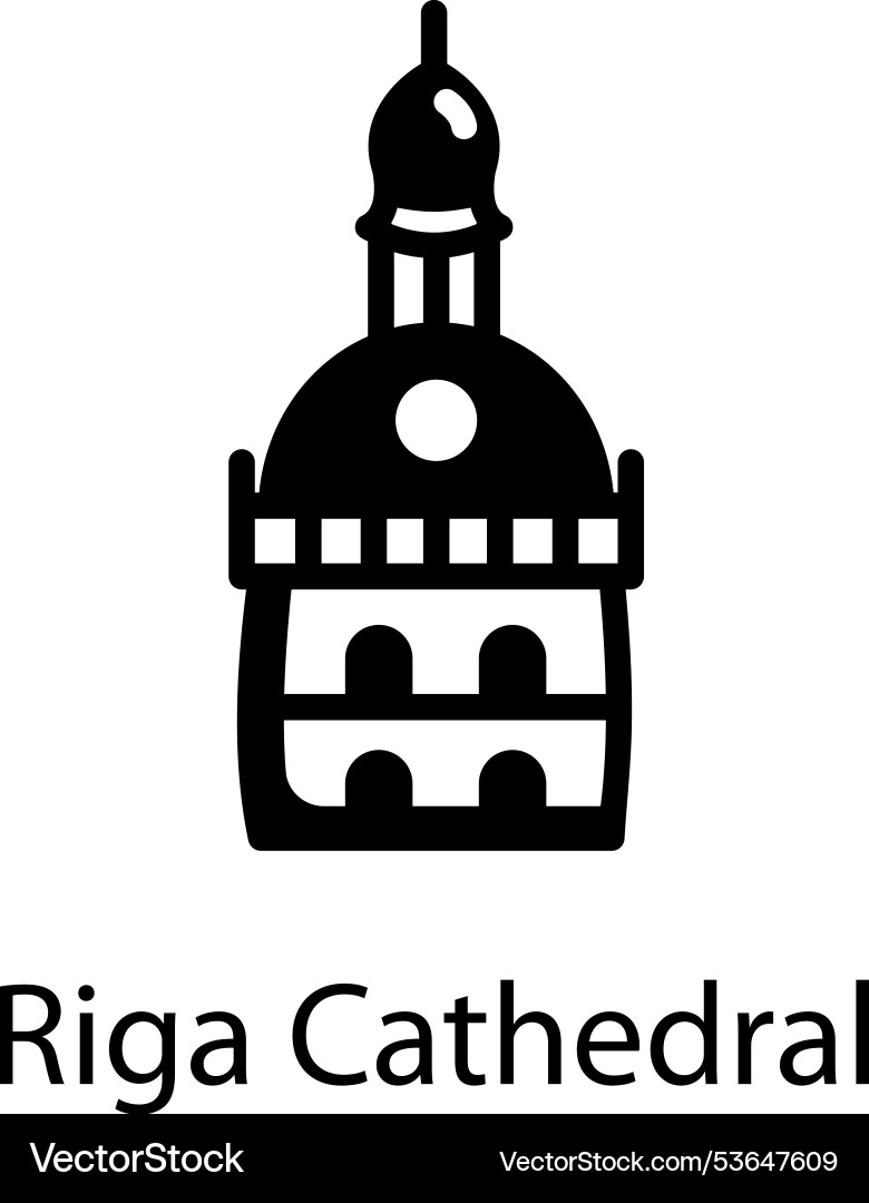 Riga cathedral Royalty Free Vector Image - VectorStock