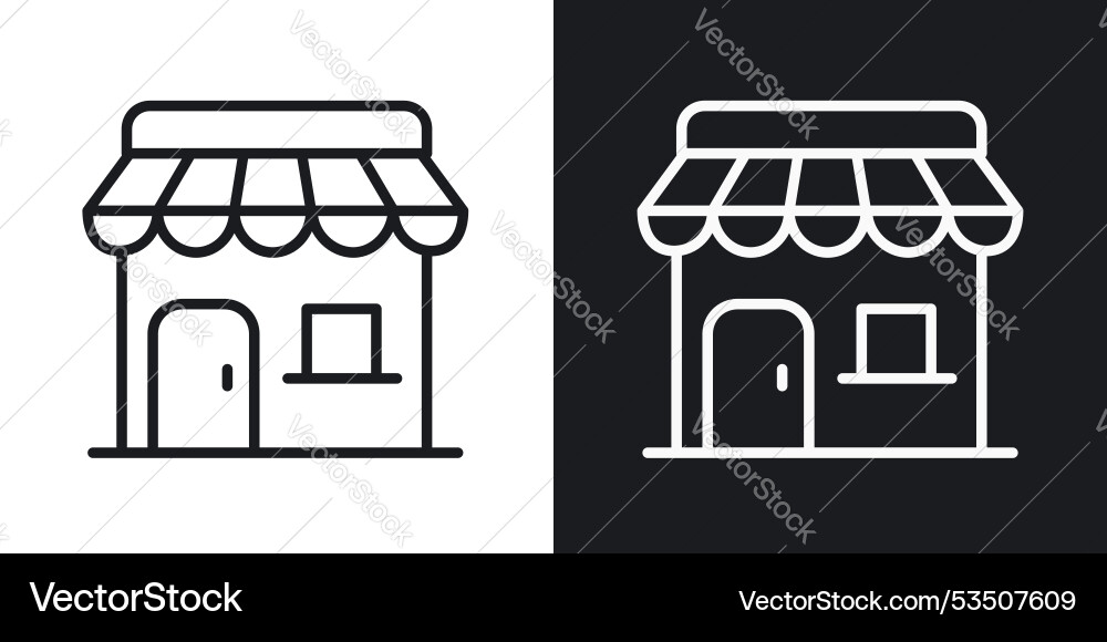 Shopline in thin line black color flat simple Vector Image