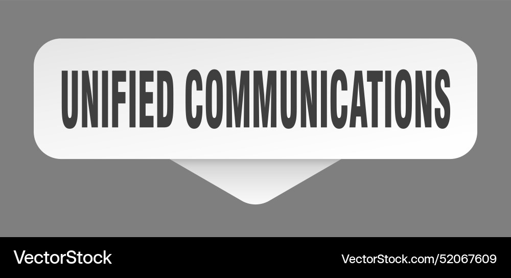 Unified communications sticker Royalty Free Vector Image