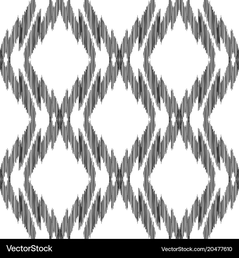 Ikat seamless pattern ethnic ornament Royalty Free Vector
