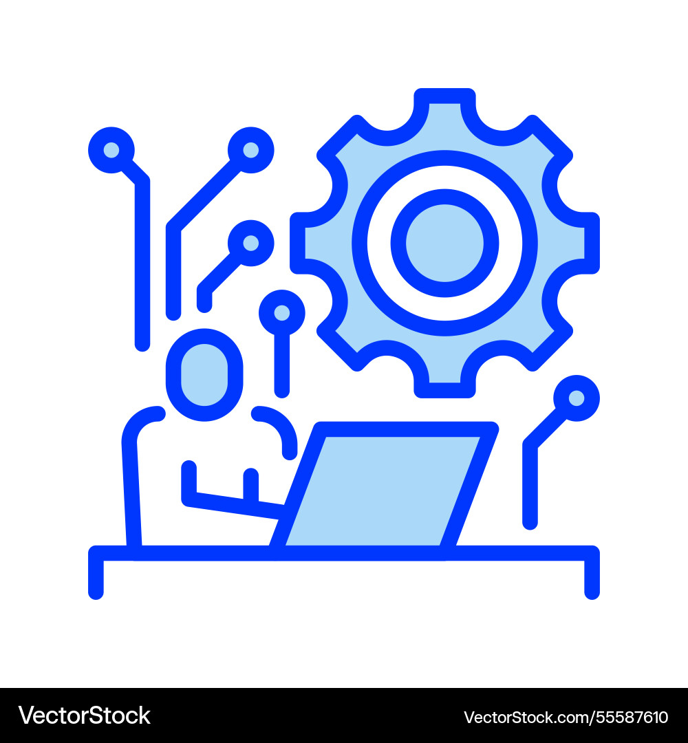 Remote work line icon universal creative premium Vector Image