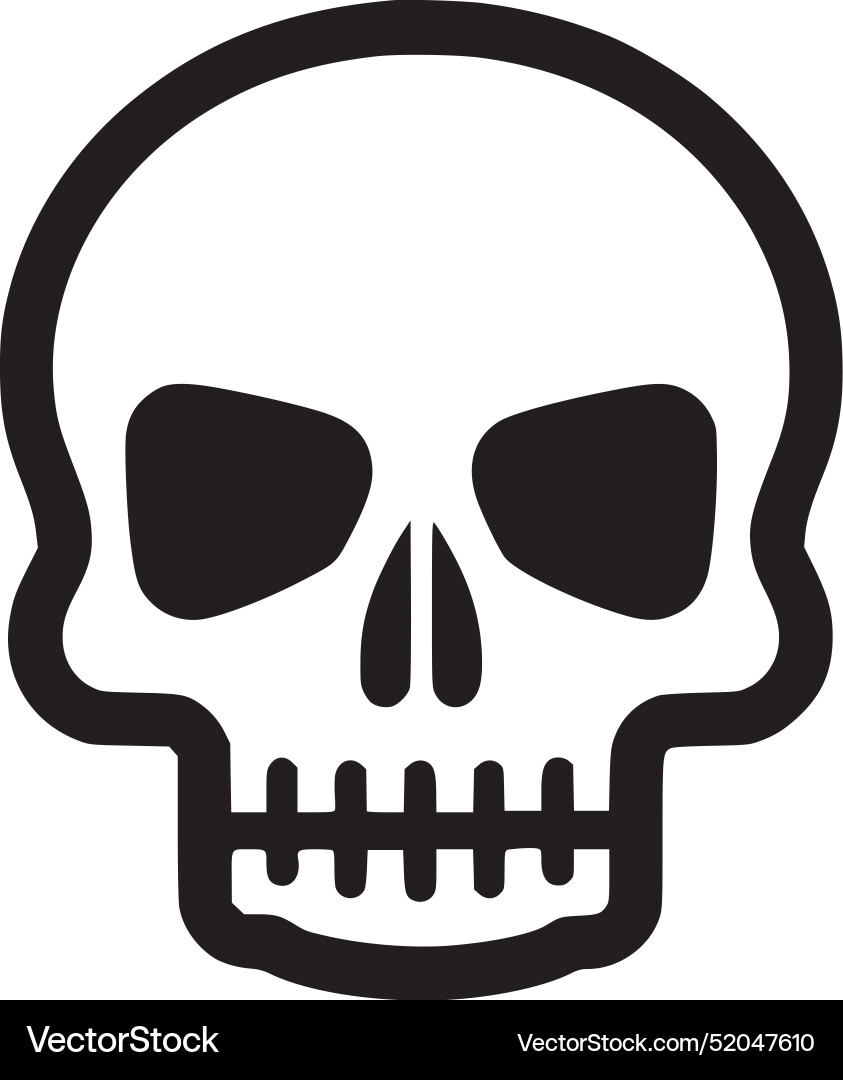 Skull - minimalist and simple silhouette Vector Image