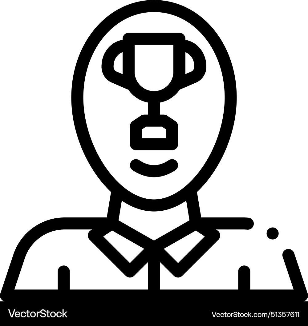 Ambition icon thin linear style design isolated Vector Image