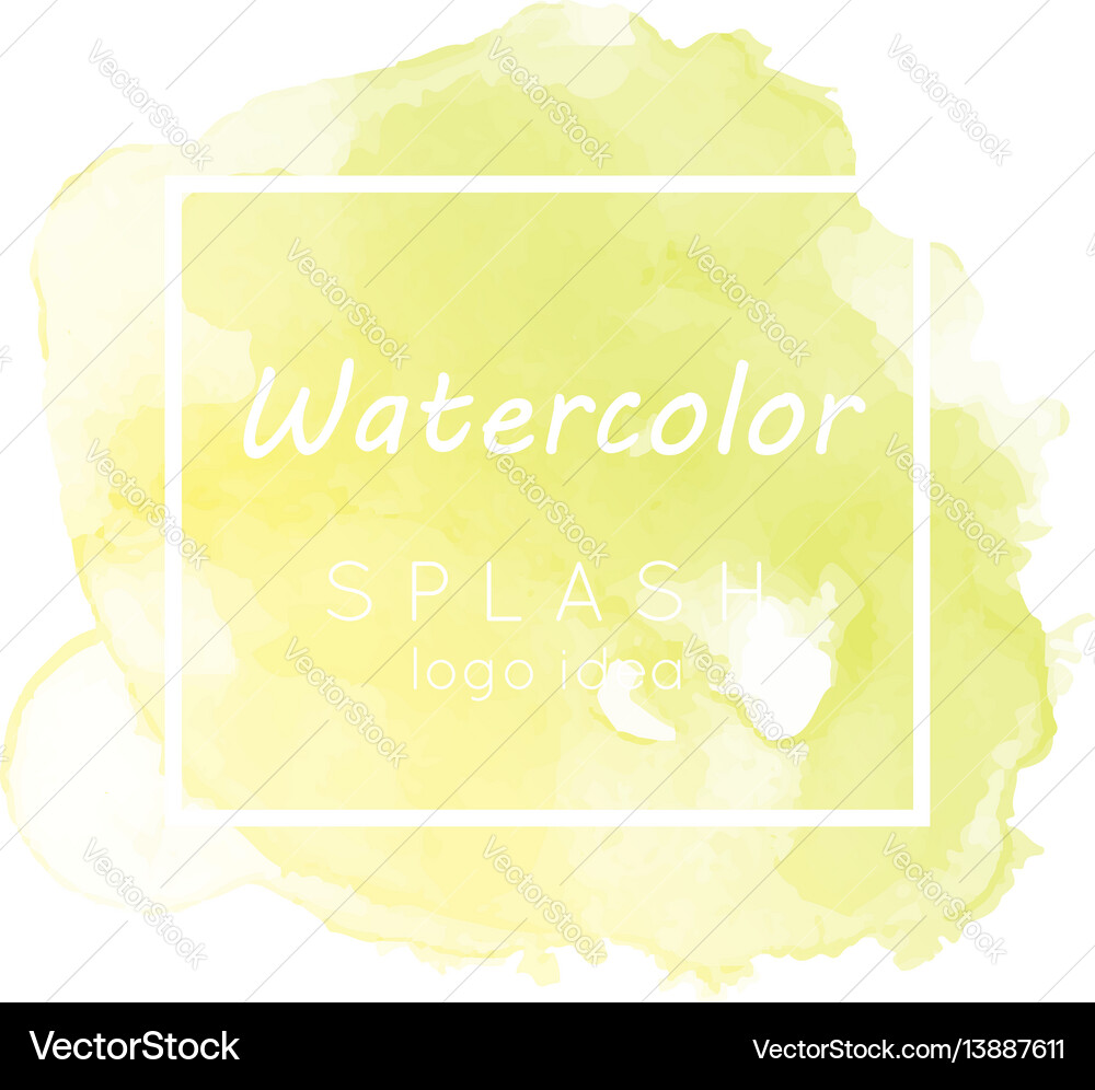 Aquarell Spritzer Logo Idee Lizenzfreies Vektorbild