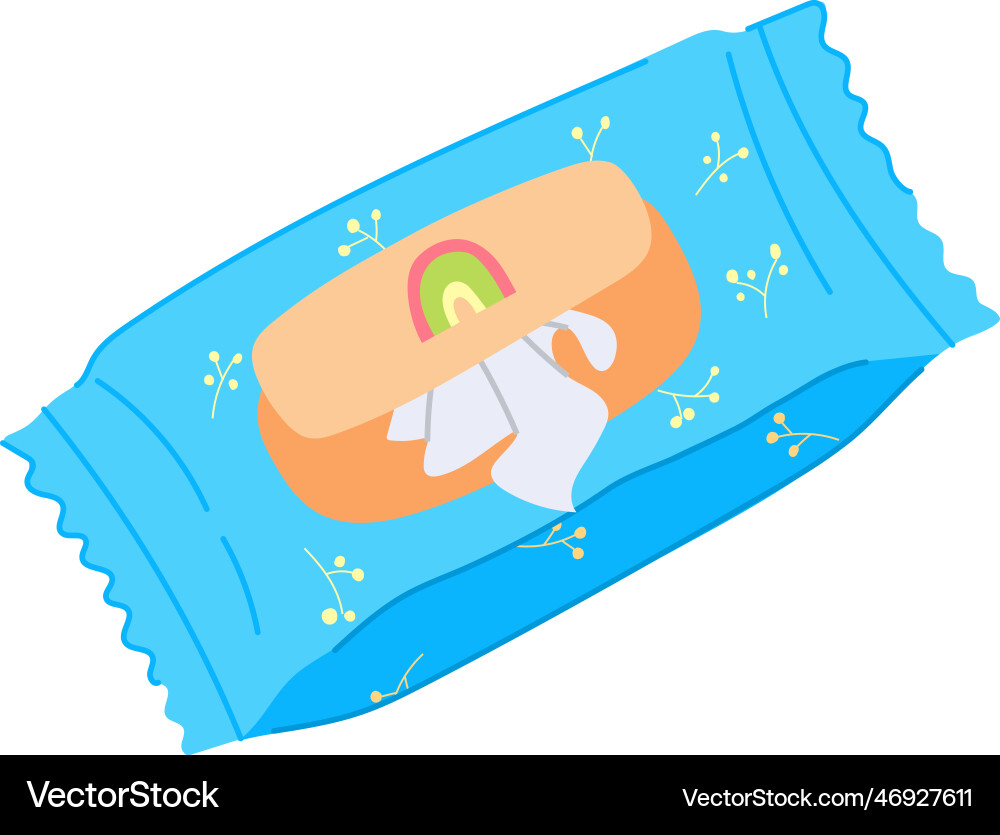 Cleaner water wipes cartoon Royalty Free Vector Image