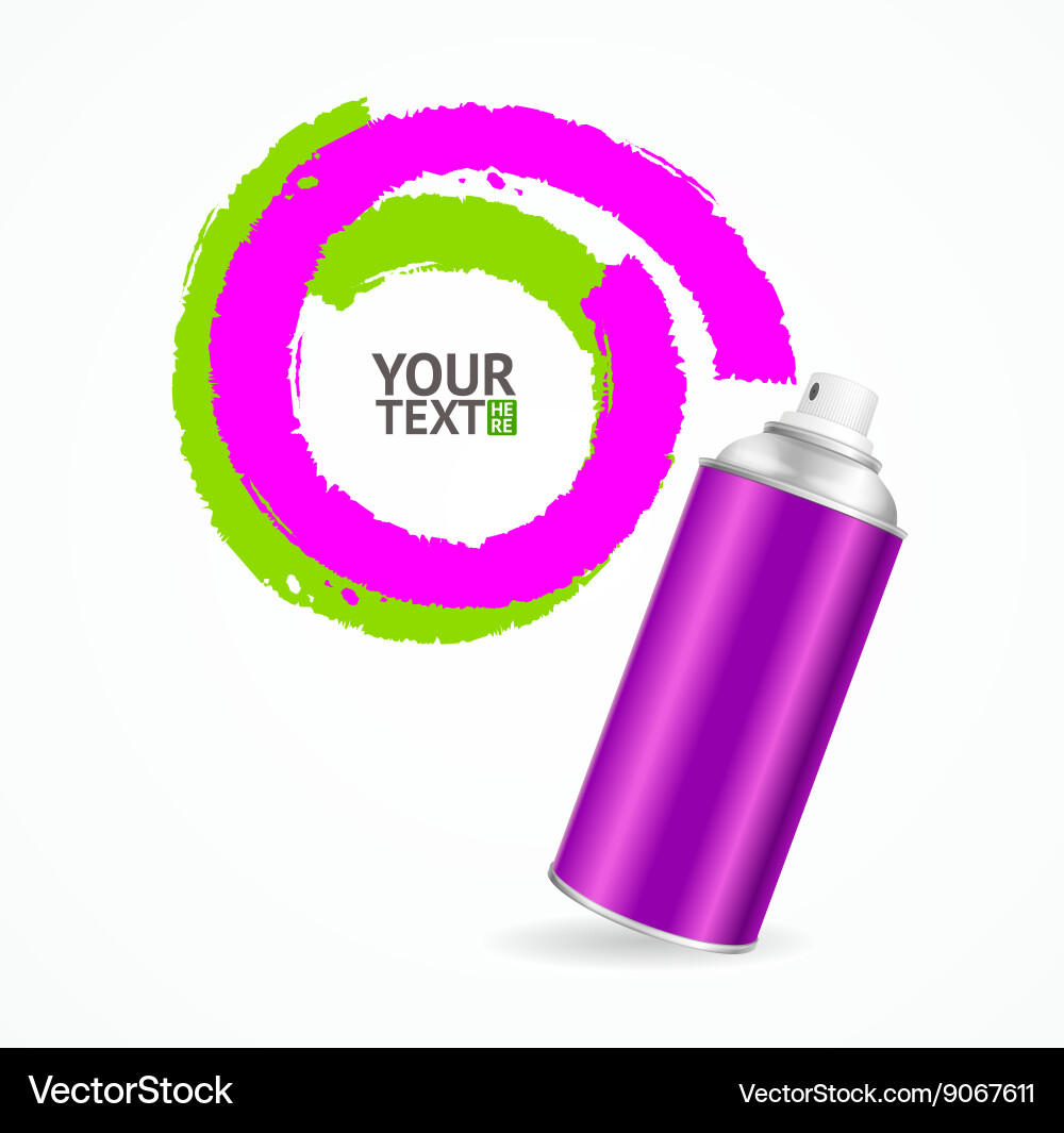 Color spray can write speech bubble Royalty Free Vector