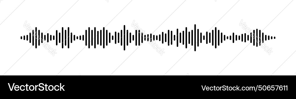Frequency audio waveform icon symbol flat Vector Image