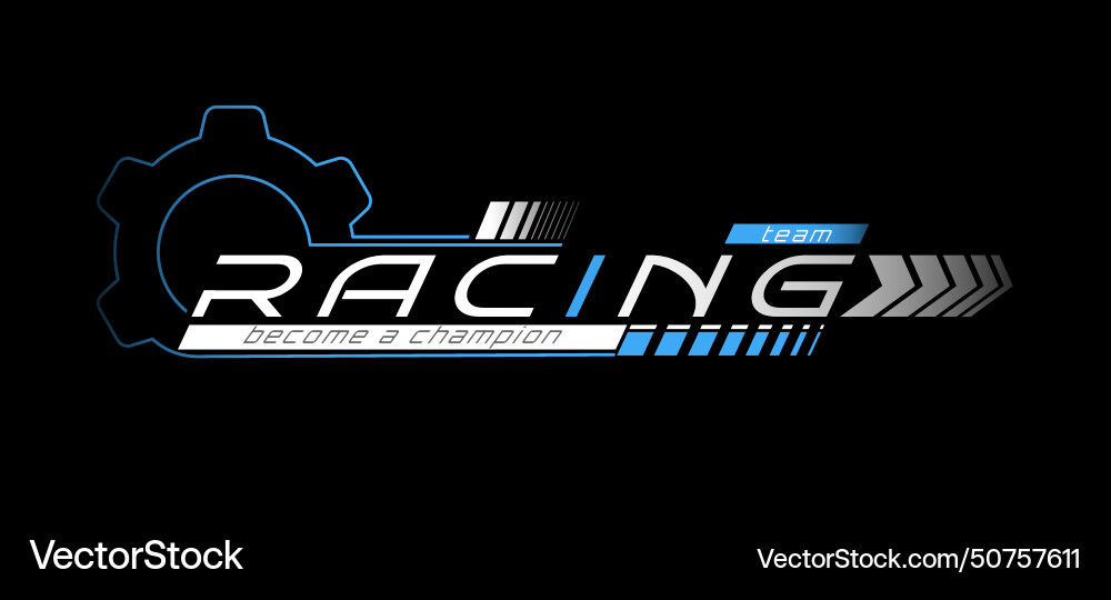 Racing a sample of the design team Royalty Free Vector Image