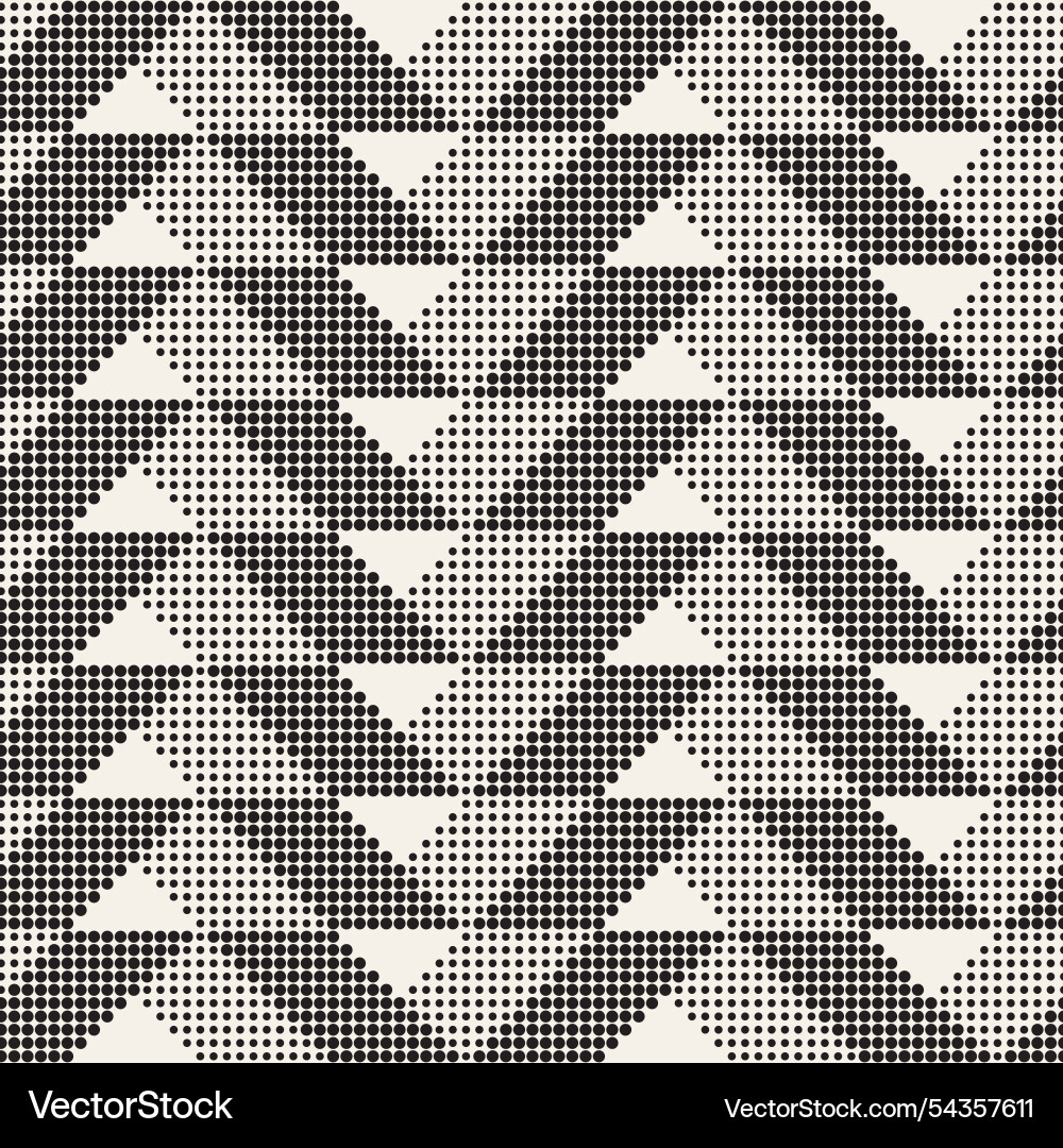 Retro-inspired monochrome geometric seamless Vector Image