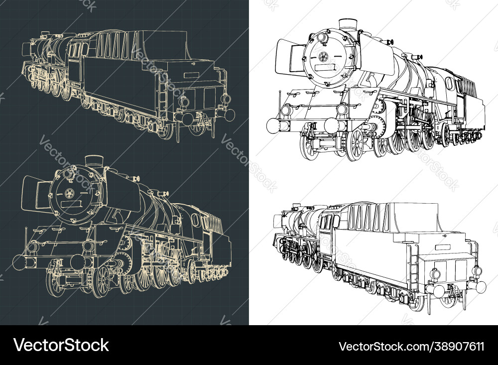 Steam locomotive Royalty Free Vector Image - VectorStock