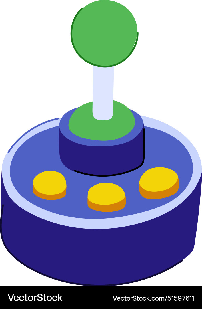 Vintage arcade joystick cartoon Royalty Free Vector Image
