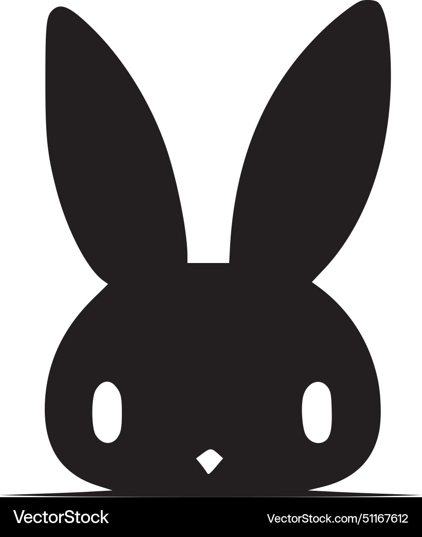 Bunny ears - minimalist and flat logo Royalty Free Vector