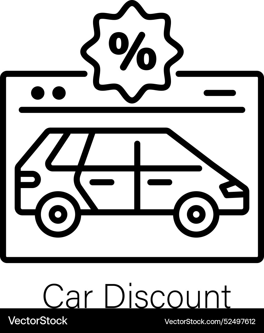 Car discount Royalty Free Vector Image - VectorStock