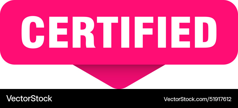 Certified sticker certified sign on transparent Vector Image