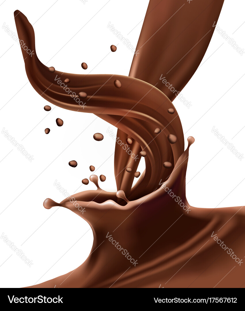 Chocolate Splash Royalty Free Vector Image - VectorStock
