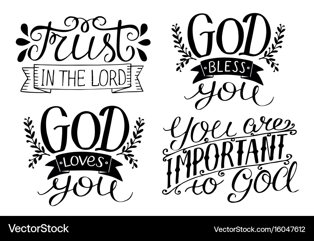 God Bless You - Scripture Art Royalty Free Vector Image