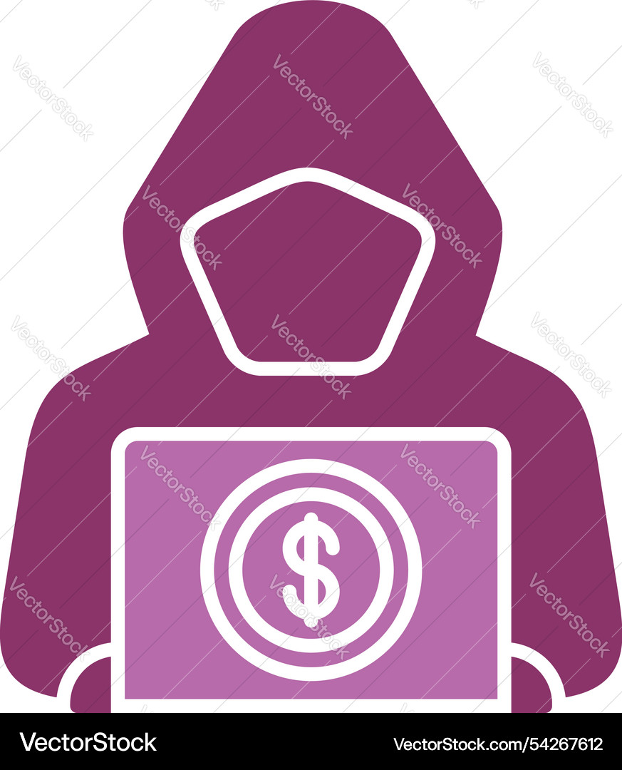Money laundering glyph two colour icon Royalty Free Vector
