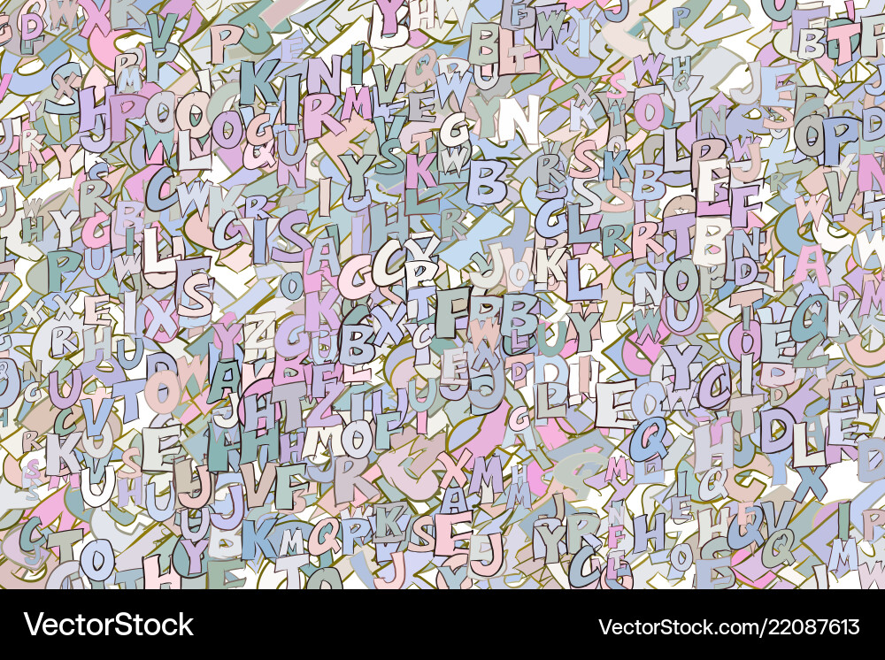 Abstract background with alphabets letters web Vector Image