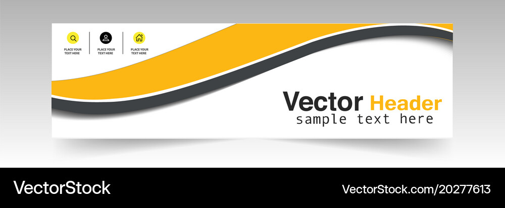 Abstract Orange Header Background Royalty Free Vector Image