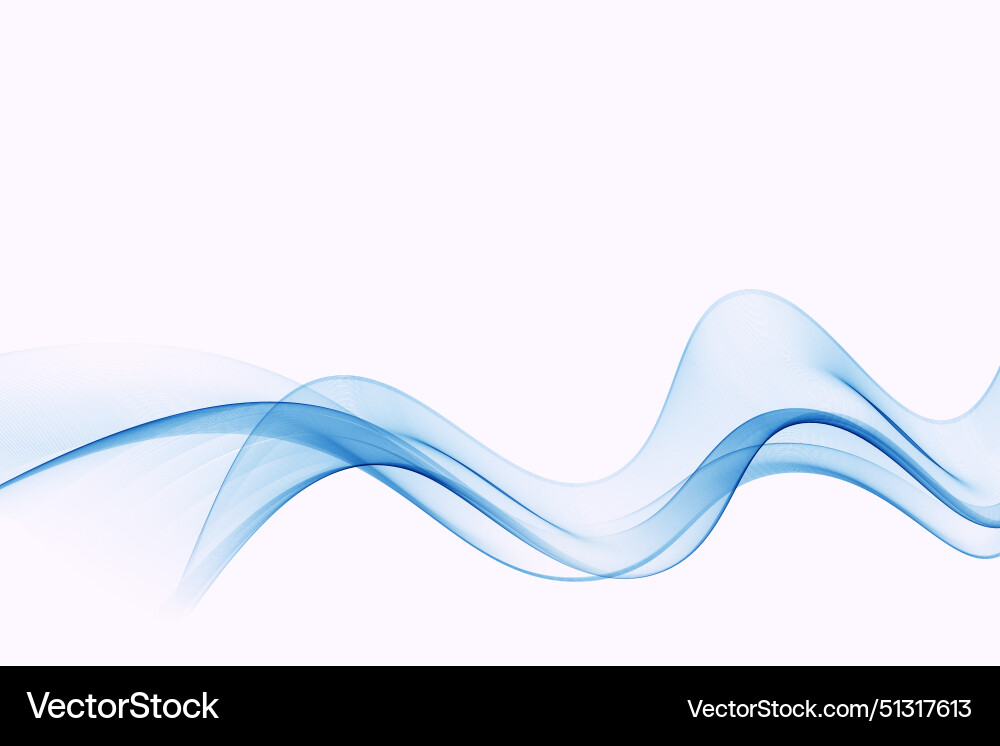 Abstract wavy blue wave background transparent Vector Image