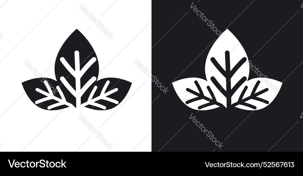 Basil icon set on white background Royalty Free Vector Image