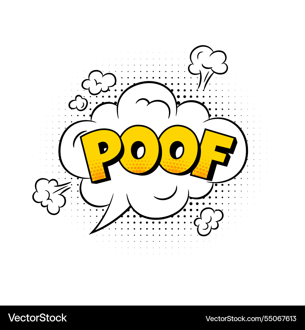 Cartoon comic speech bubble cloud shape Royalty Free Vector