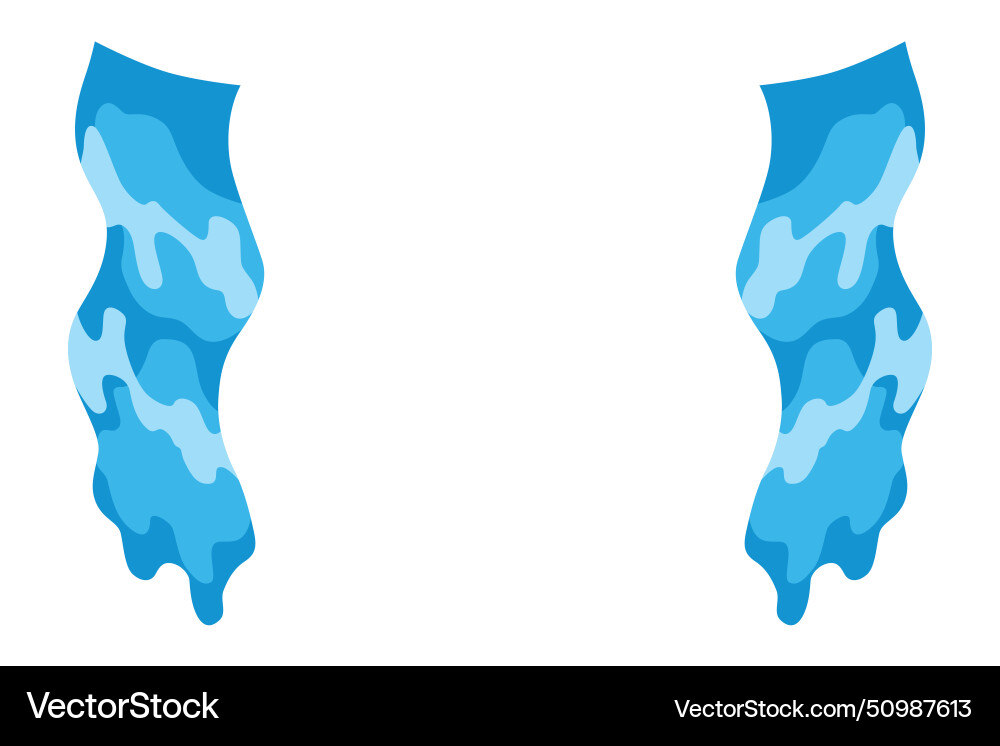 Cartoon tear drops icon sorrow cry streams Vector Image