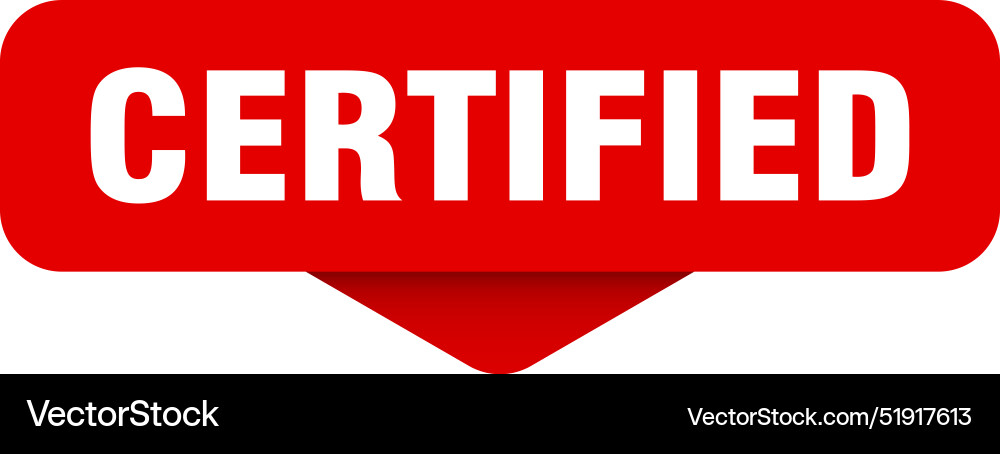 Certified sticker certified sign on transparent Vector Image