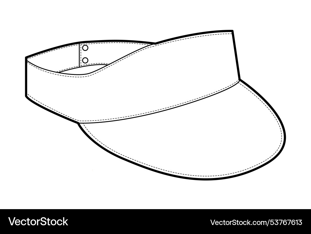 Sun visor cap with peak summer head fashion Vector Image