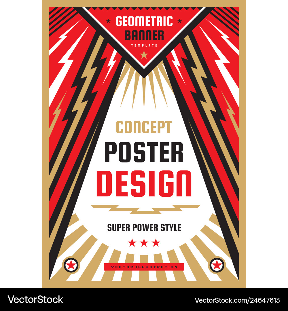 Vertical art poster template in heavy power style Vector Image