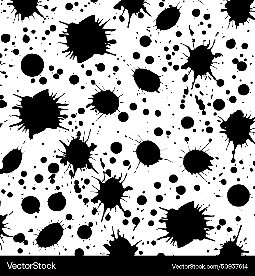 Abstract ink splat silhouette design expressive Vector Image