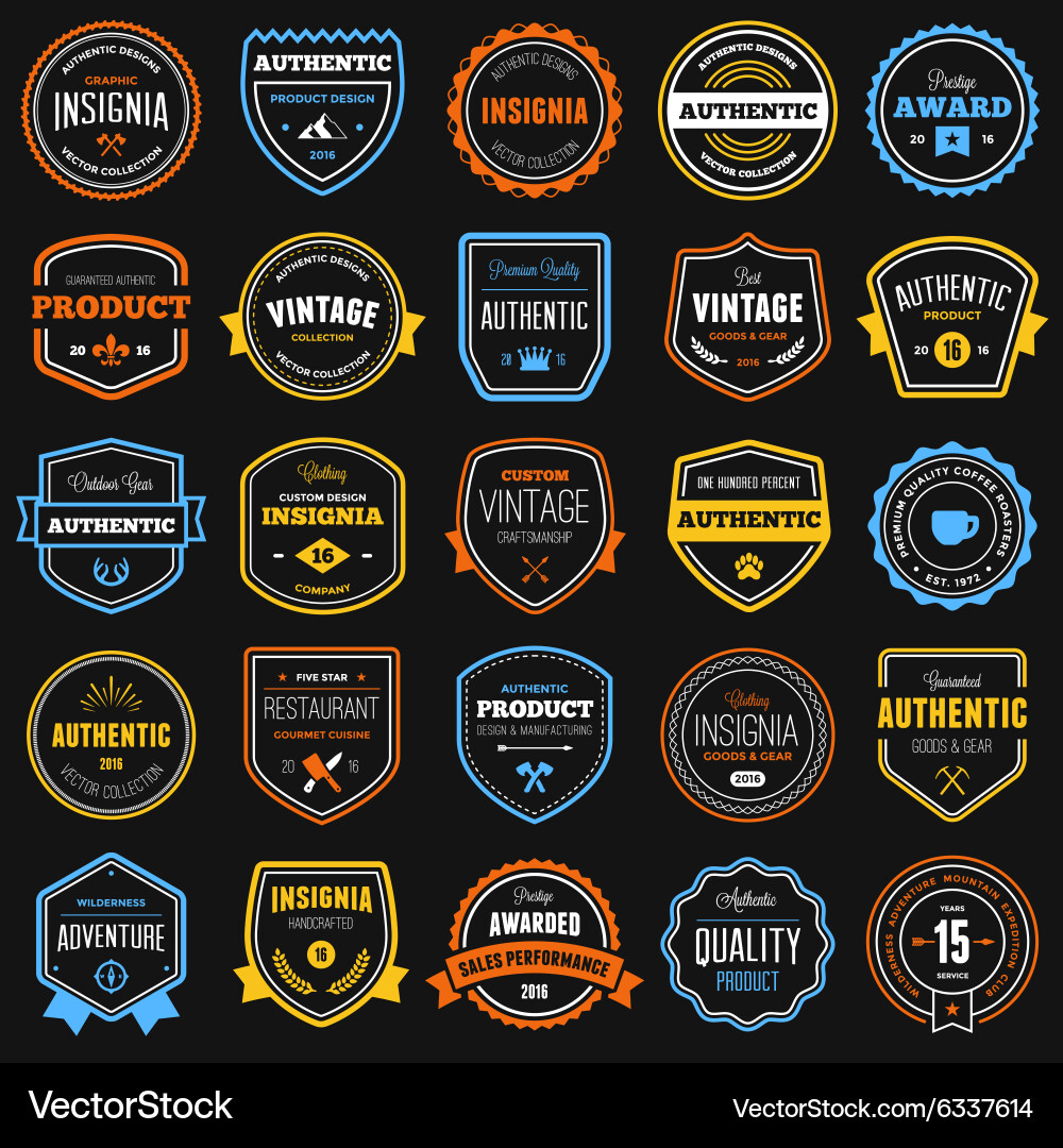 Badges collection Royalty Free Vector Image - VectorStock