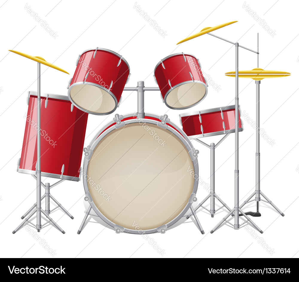 Drum set Royalty Free Vector Image - VectorStock