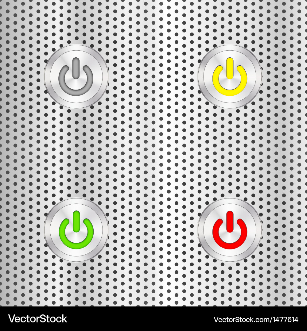Electric start button Royalty Free Vector Image