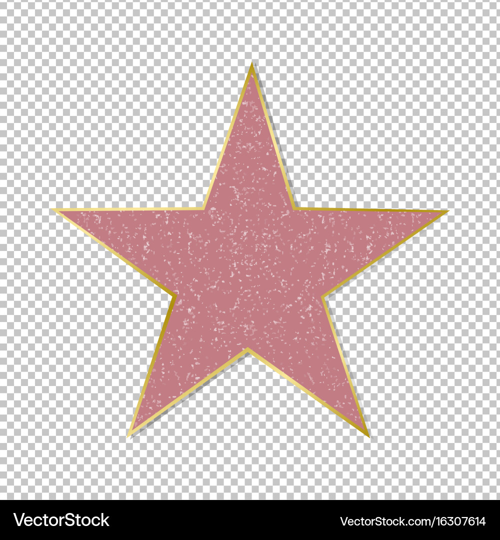 Fame star on transparent background Royalty Free Vector