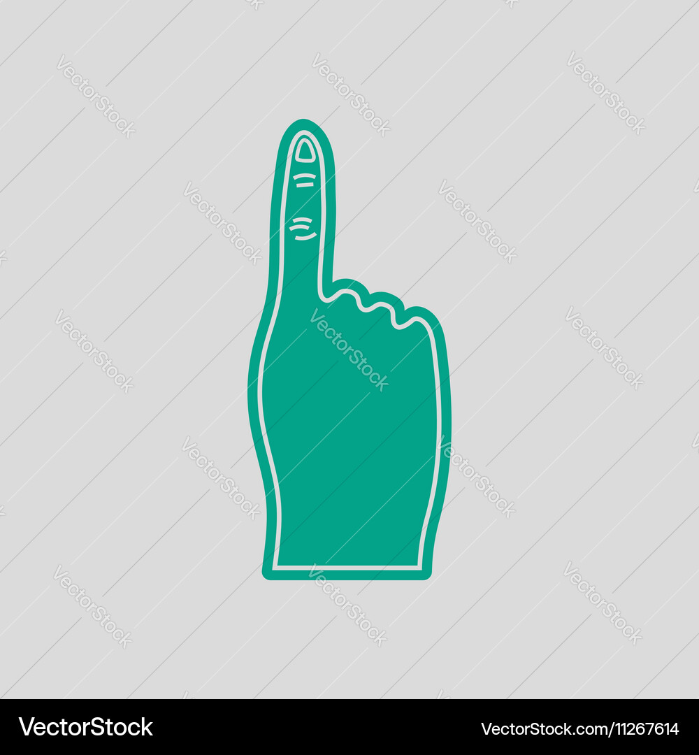 Fans foam finger icon Royalty Free Vector Image