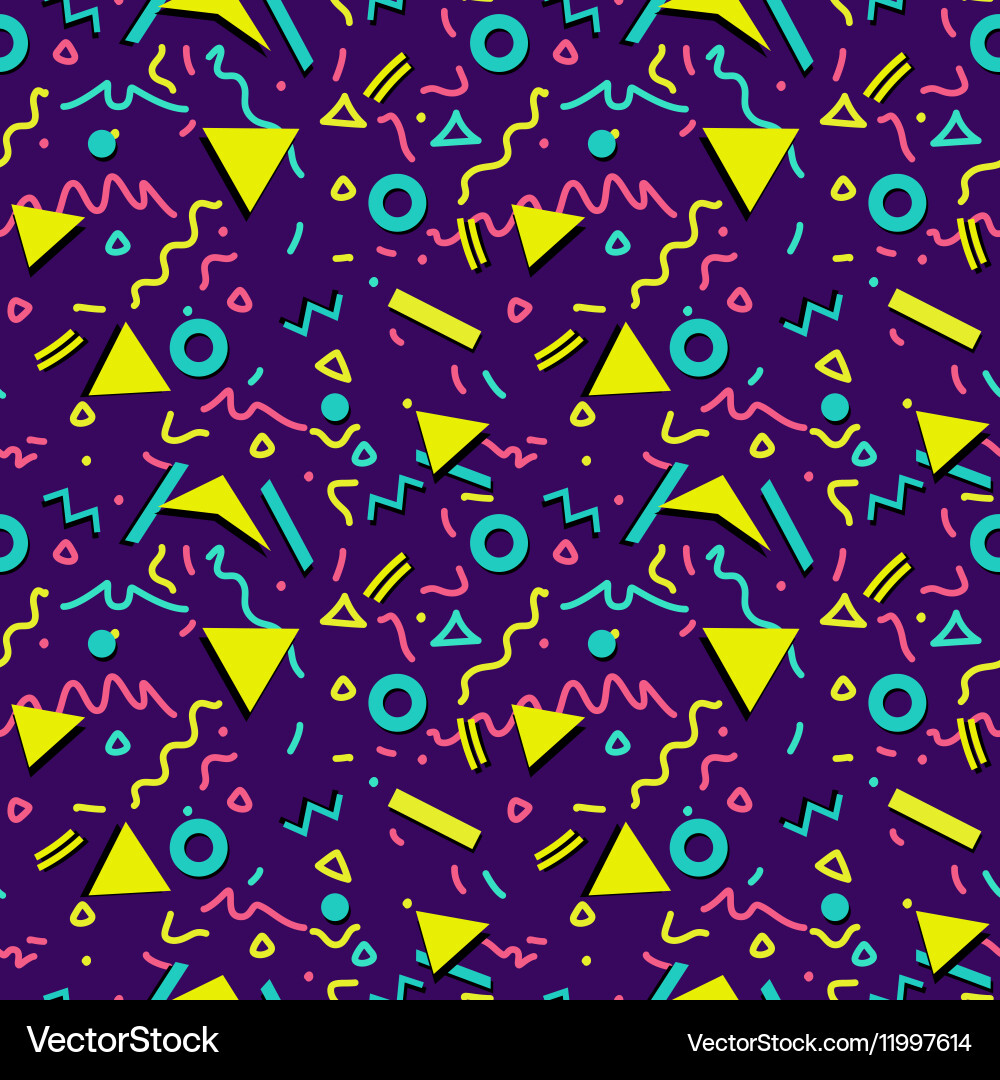 Geometric 80s fashion style seamless pattern Vector Image