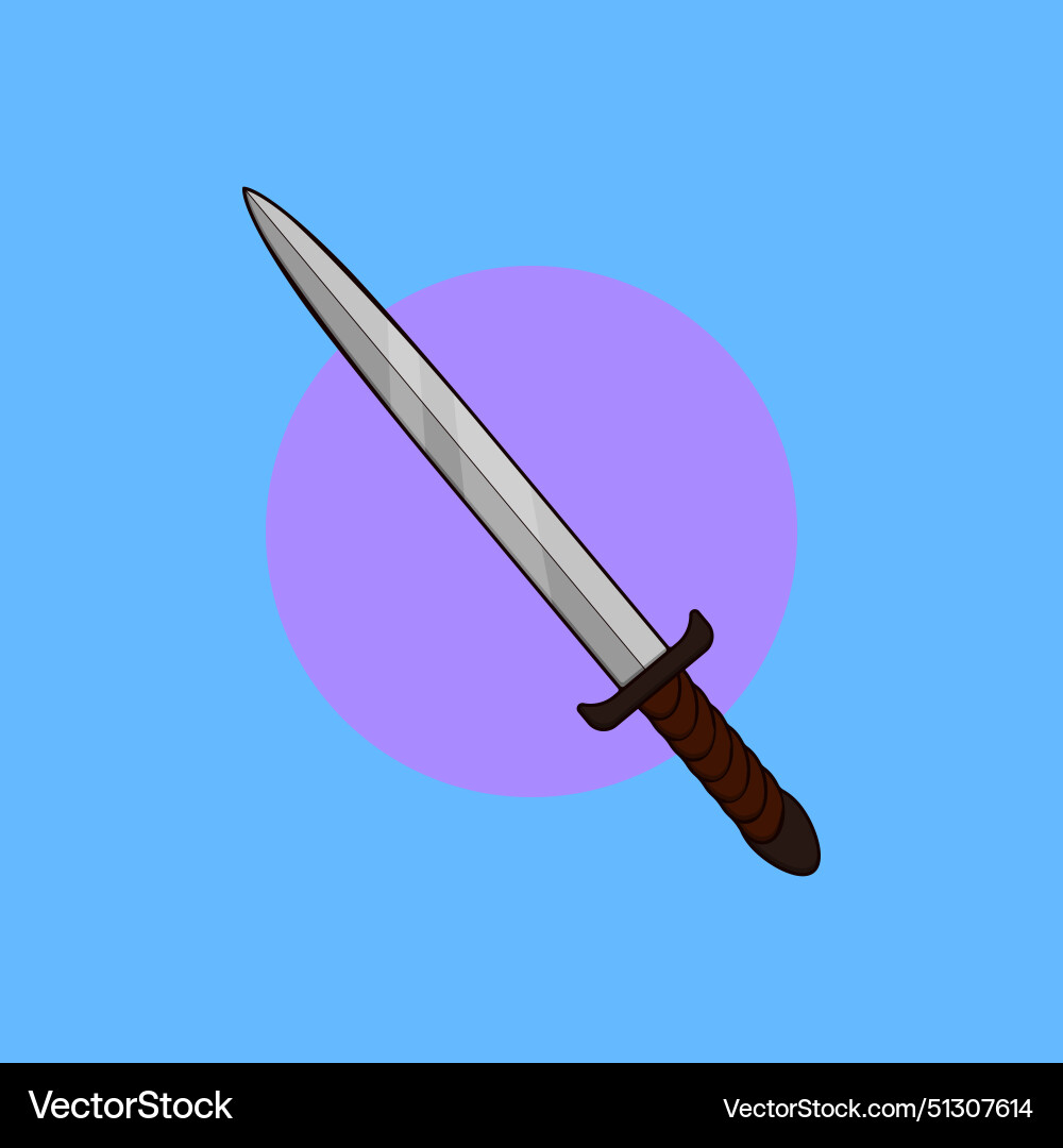 Knight sword icon sword knife Royalty Free Vector Image